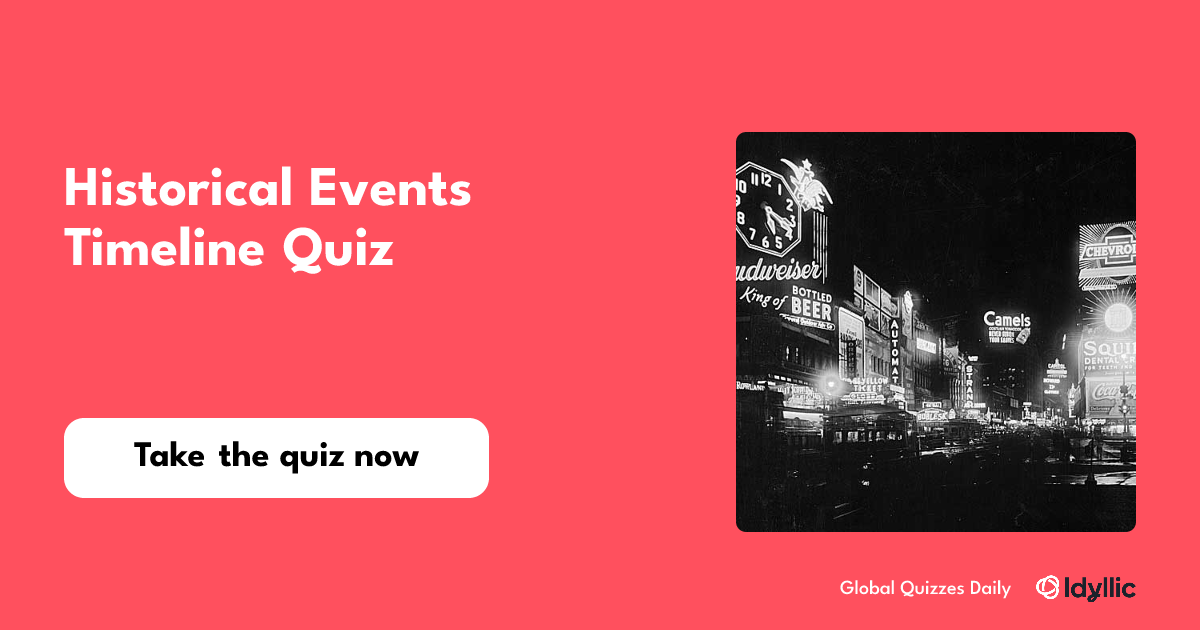 Historical Events Timeline Quiz