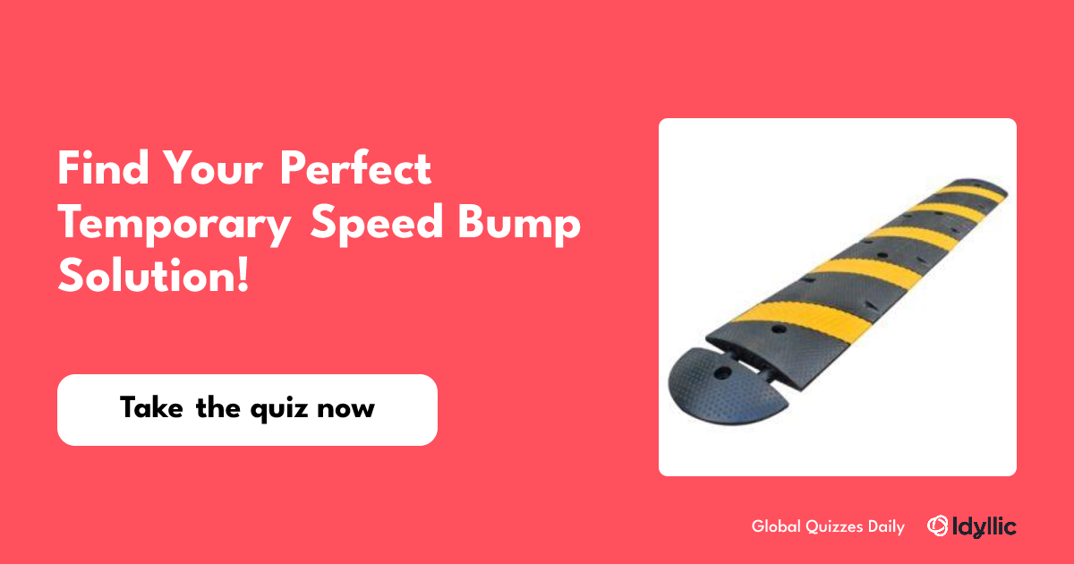 Find Your Perfect Temporary Speed Bump Solution!