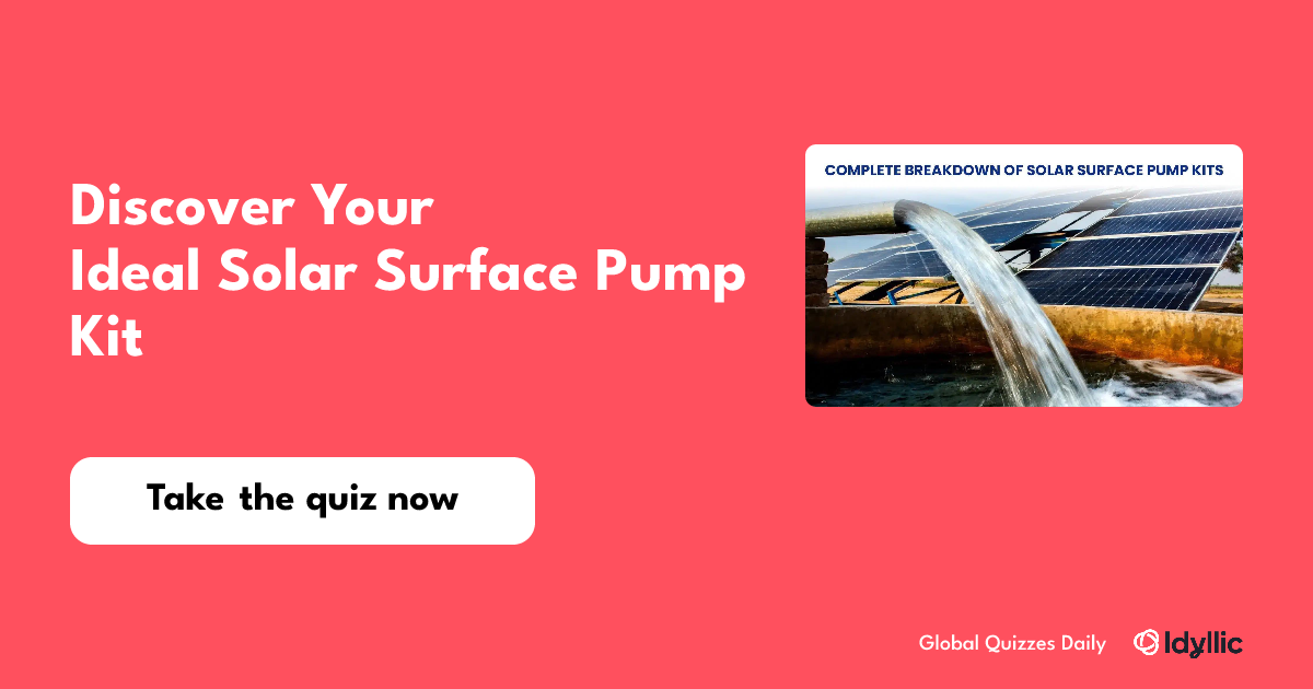 Discover Your Ideal Solar Surface Pump Kit