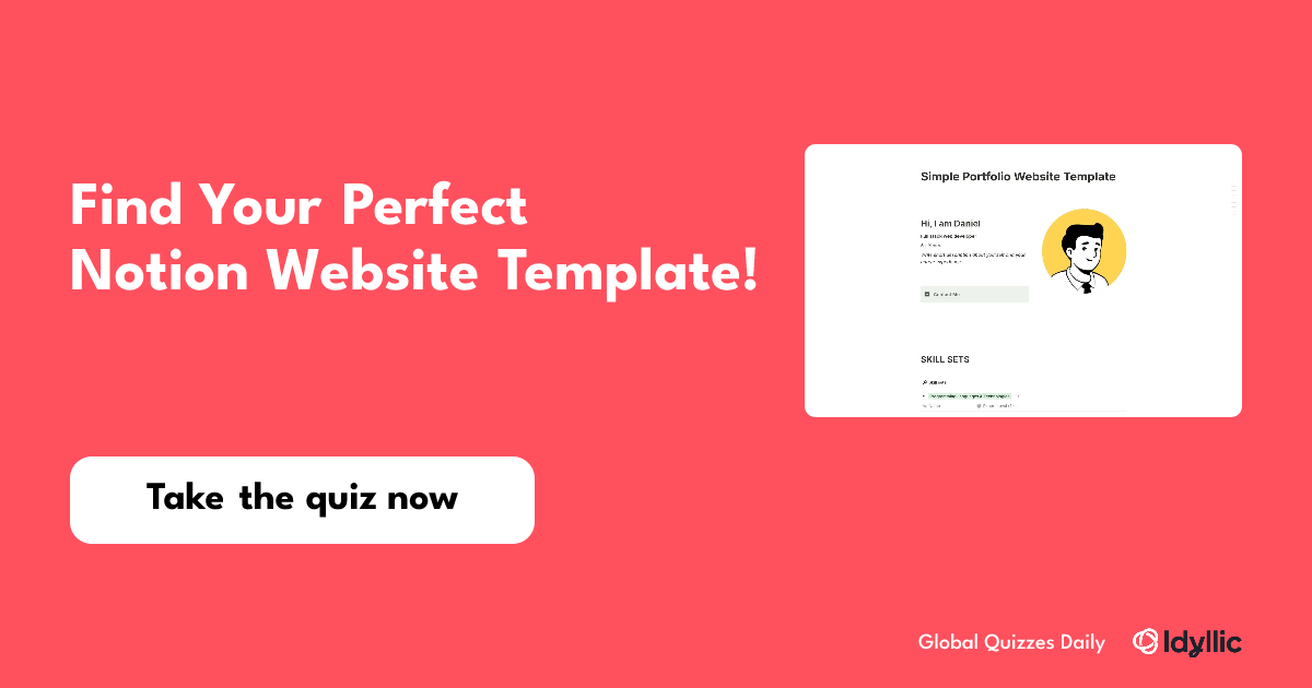 Find Your Perfect Notion Website Template!