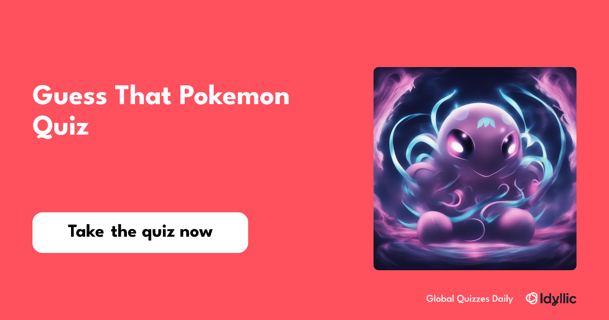 Guess That Pokemon Quiz