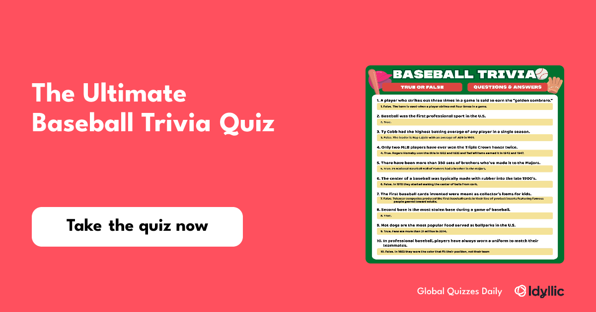 The Ultimate Baseball Trivia Quiz