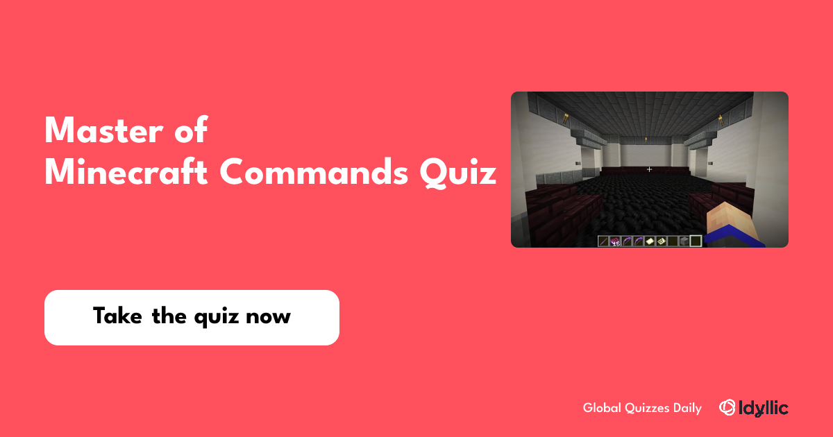 Master of Minecraft Commands Quiz