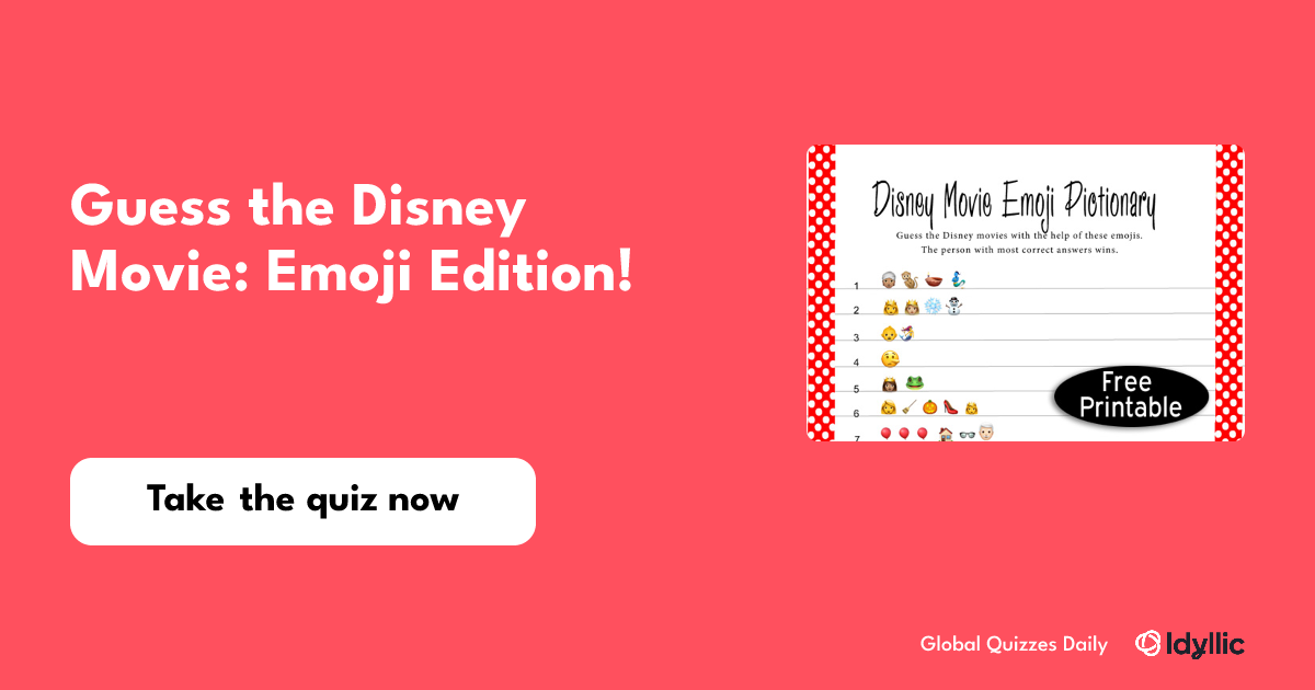 Guess The Disney Movie Emoji Edition