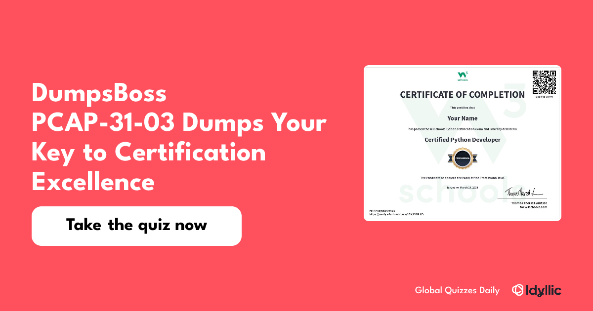 DumpsBoss PCAP-31-03 Dumps Your Key to Certification Excellence