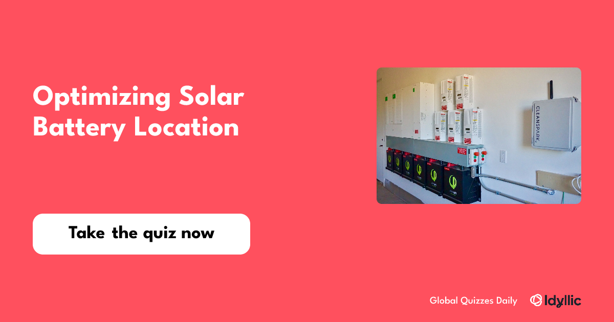 Optimizing Solar Battery Location